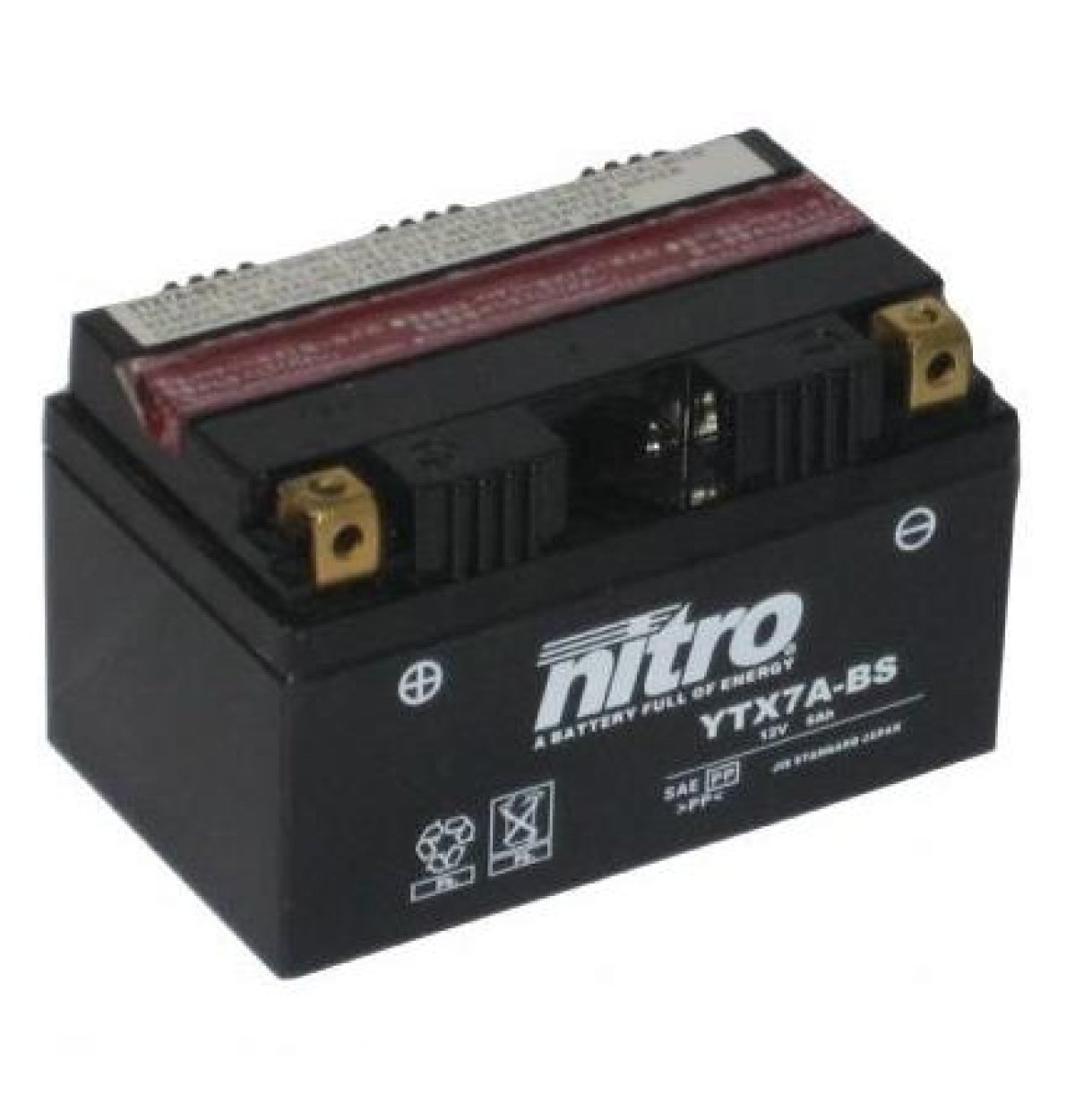 Moto akumulator Nitro AGM YTX7A-BS 6Ah